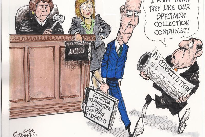 Cartoon: Rick Scott, the Constitution and Drug Testing - ACLU of Florida