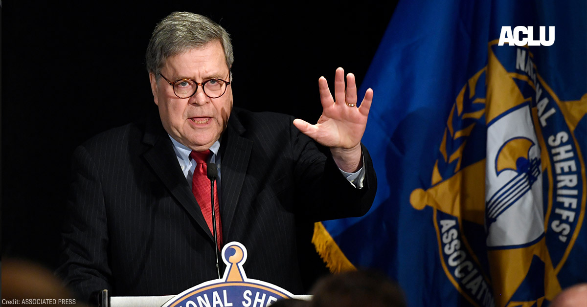 Bill Barr Wants Sheriffs to Join His Attacks on State and Local ...